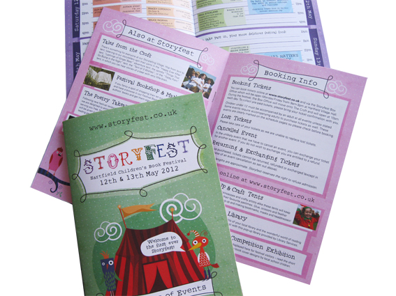 Litho printed booklets on recycled paper give a much softer look and ...